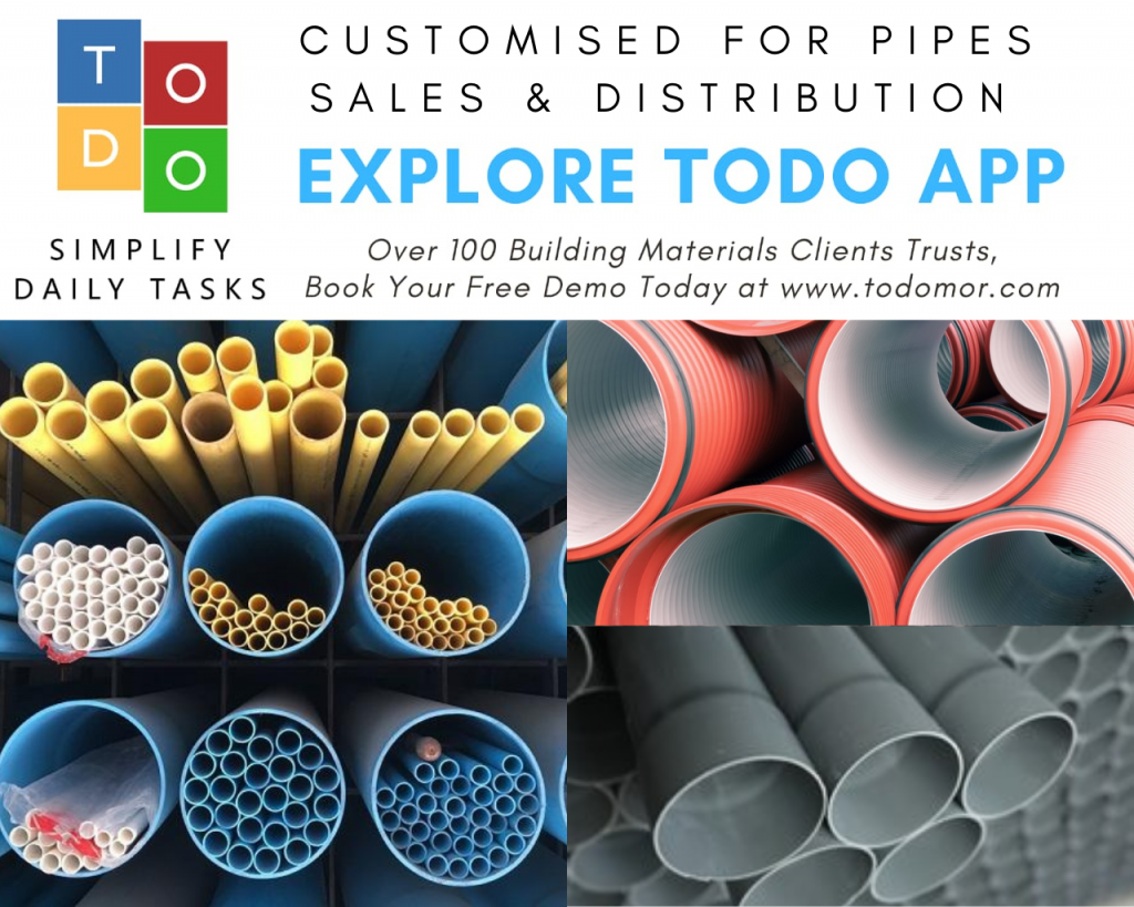 12 ways ToDo CRM improves Sales & Distribution of Pipe Industry