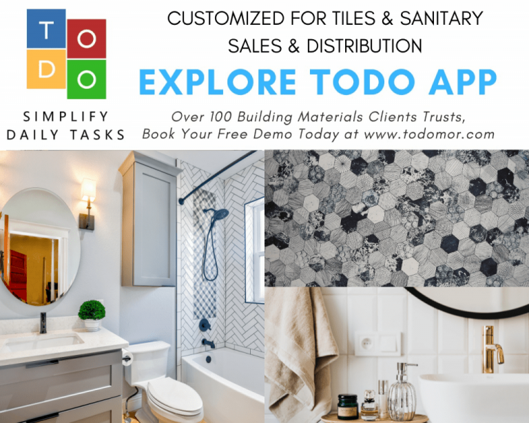 12 ways ToDo CRM improves Tiles & Sanitary Sales & Distribution - ToDo 12 ways ToDo CRM improves Tiles & Sanitary Sales & Distribution - ToDo